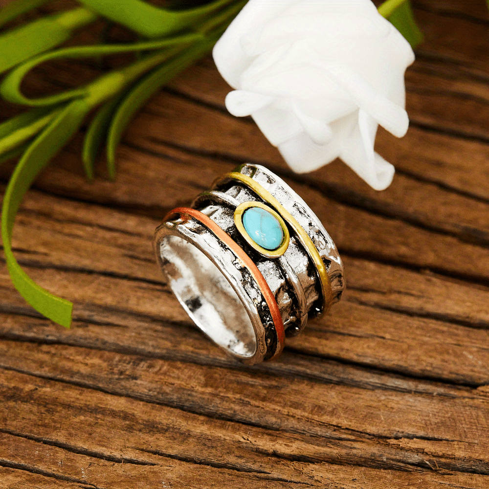 Boho Turquoise Vintage Ring – Mila & Mika